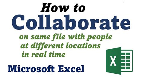 How To Collaborate With People On Microsoft Excel Sheets Youtube