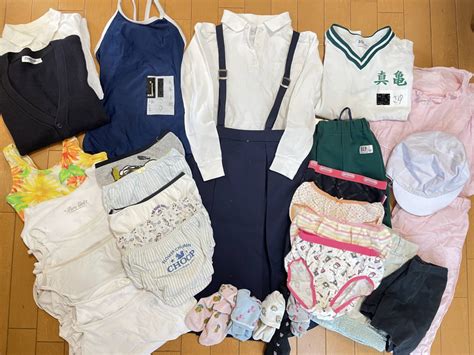 Eco 女の子タンス整理品 小学生js パンツ 制服 肌着 体操服 パジャマ スクール水着 靴下 150 体操服 記名 クロッチ染み150（145～154cm）｜売買されたオークション情報
