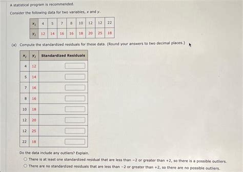 solved a statistical program is recommended consider the