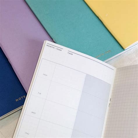 Travelers Notebook Inserts Weekly Monthly Daily Dot Grid Lined Blank