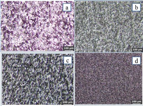 Microstructure Images Obtained At Various Conditions A D Weldments