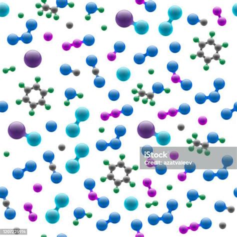 화학 원자 분자 3d 구조 원활한 패턴 과학 생명 공학 화학 산업에 대한 추상적 인 디자인 개념 벡터 원자 및 분자 텍스처 배경 3차원 형태에 대한 스톡 벡터 아트 및 기타