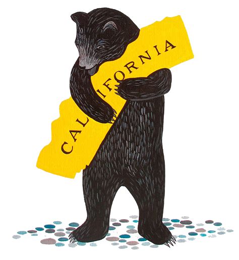 Bear Hugging State Of California Cute Animal Drawings California
