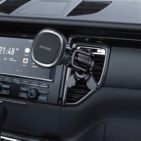 Porodo Universal Dual Mode Magnetic Phone Mount In Uae Rotating Ball Joint Black Color Pd