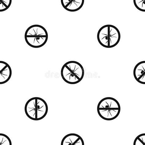 No Spider Sign Vector Illustration On White Background Stock Vector