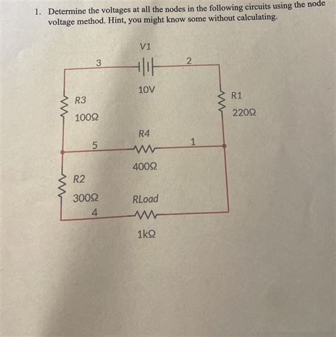 Solved Determine The Voltages At All The Nodes In The