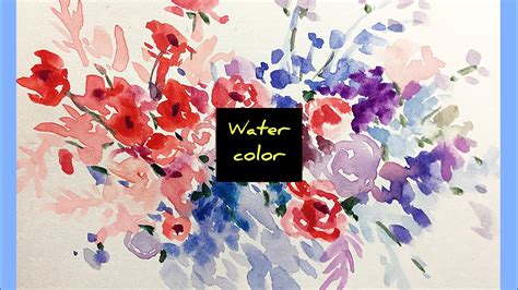 Water Color 번지기 느낌 ‘꽃 수채화 그리기 드로잉 수채화 Watercolor 고체물감 수채초보 Youtube