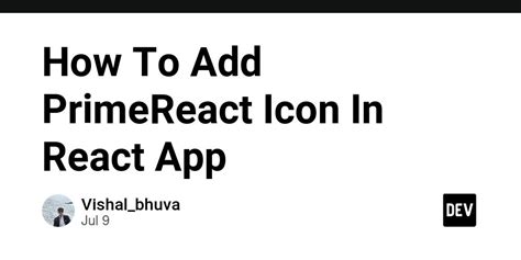 codingcat dev on linkedin how to add primereact icon in react app