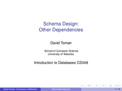 Schema Design Introduction To Database Management Lecture 10 Slides