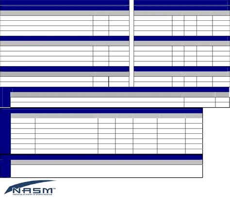 Nasm Opt Programming Template Pdf 39k Pdf Strength Training