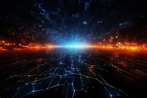 Futuristic Tech Vista Global Connections In A Transformed Data Flow