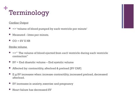 Controle Of Cardiac Output Regulation Ppt