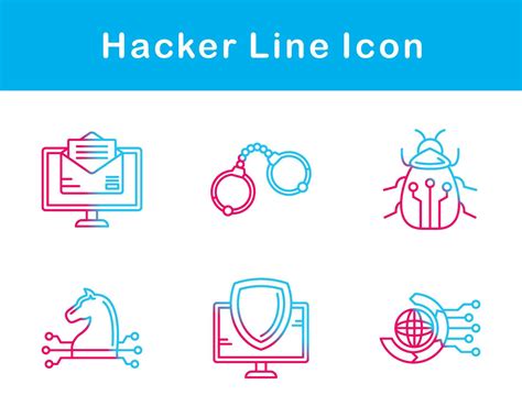 Hacker Vector Icon Set 20652626 Vector Art At Vecteezy