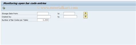SBDS2 SAP Tcode Open Internal Bar Codes
