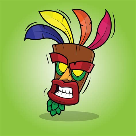 Ilustración De La Máscara Aku Aku 11719624 Vector En Vecteezy