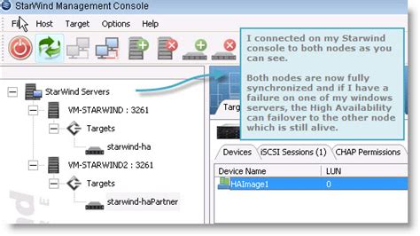Starwind with ISCSI SAN Software can do High Availability for you ...