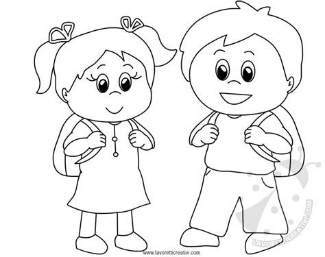 Disegni Di Bambini Con Lo Zaino Da Colorare Disegni Hd