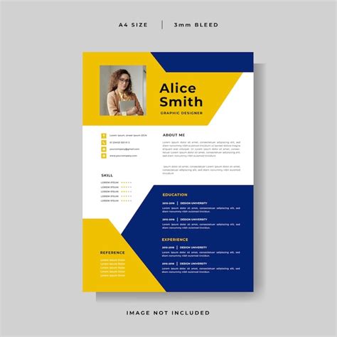 현대 이력서 디자인 서식 파일 벡터 프리미엄 벡터