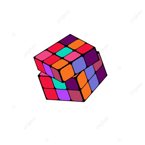 Cartoon Rubiks Cube Design Elements Vector Illustration Cartoon Three Dimensional 3d Rubiks