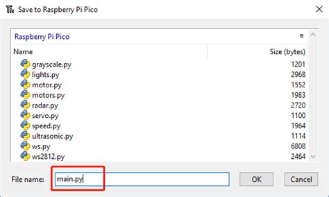 5 Run Script Offlineimportant — Sunfounder Pico4wdcar Documentation