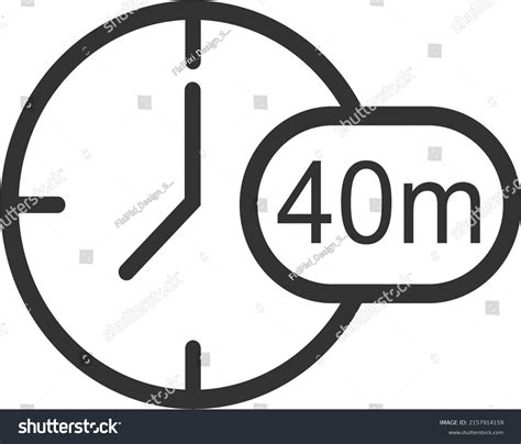 40 Minute Timer Icon Stopwatch Icon Stock Vector Royalty Free 2157914159 Shutterstock