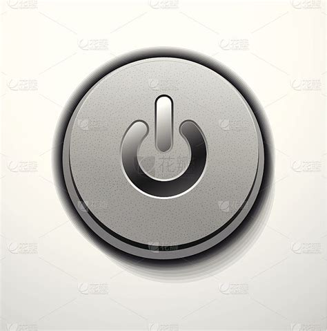 矢量圆形金属按钮