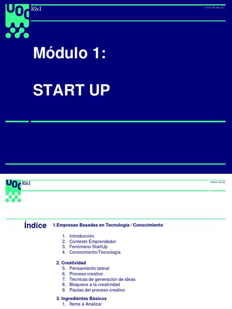 Módulo 1 Start Up Descargar Gratis Pdf Creatividad Empresa De Inicio