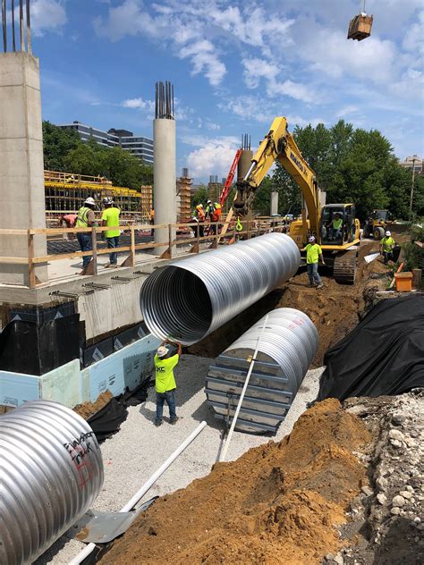 Site Utility Construction Storm Sanitary And Water Piping Jkc