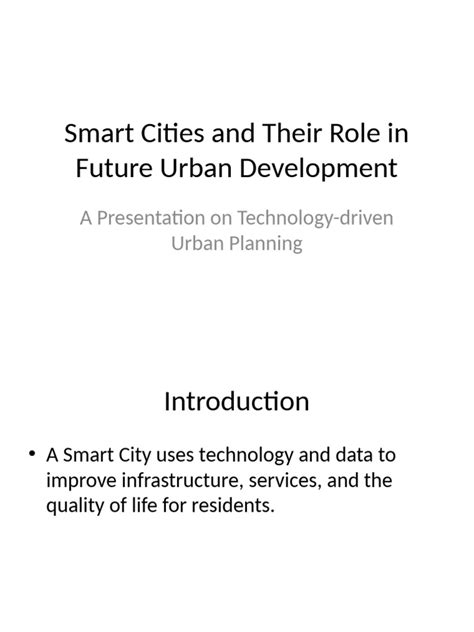 Smart Cities Ppt Pdf