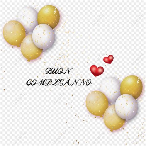 골든 파티 생일 일러스트 카드 이탈리아어선명한아름다운 Png 일러스트 무료 다운로드 Lovepik