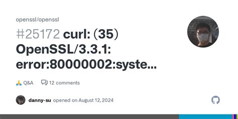 Curl OpenSSL Error System Library No Such File Or Directory Openssl