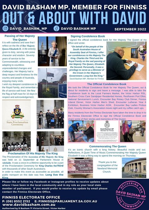 Newsletters David Basham Mp