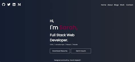 GitHub Sarahmajeed Portfolio