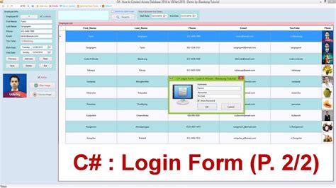 C How To Create Login Form With Access Database Part 22 Youtube