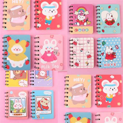 Jual Kp115 Buku Tulis Mini A7 Motif Kartun Notebookring A7 Mini Cartoon Mini Book Notepad