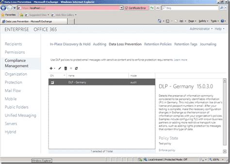 Exchange 2013 Part 3 PowerShell Certificates OWA DLP 4sysops