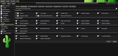 Cacti User Creation With Specific Graphs Permission Bots