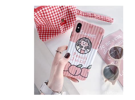 พีชรักสาวแอปเปิ้ลxเคสโทรศัพท์iphonexrป้องกันการกระแทกxrกระเป๋าเดินทางiphone11promaxเปลือกนุ่ม