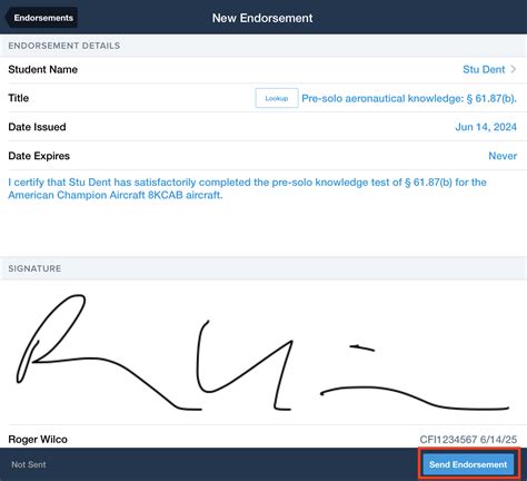 How Do Cfis Add An Endorsement To Foreflight Logbook Foreflight Support
