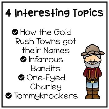 California Gold Rush Choice Board By Passport To Teaching Tpt