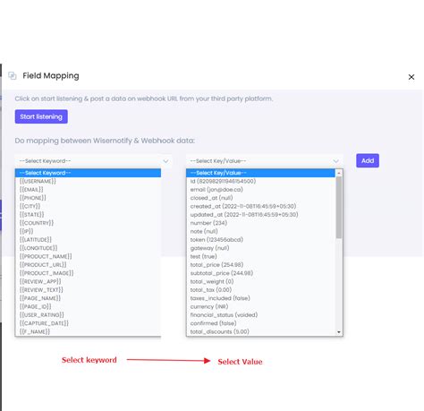 how to connect custom webhook with mydukkan
