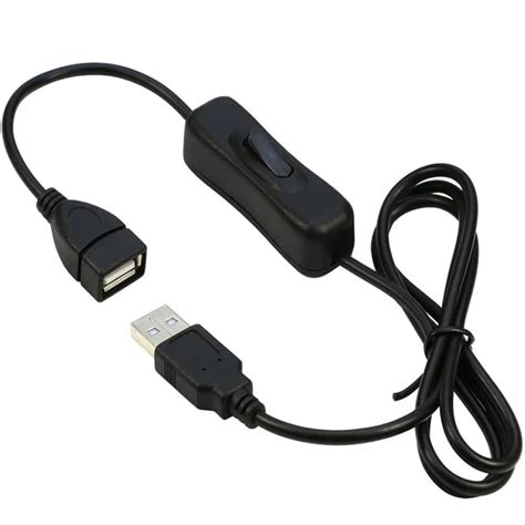 Poplis Usb Male To Female Extension Cord Cable With Switches For Led Strips And Usb Fan