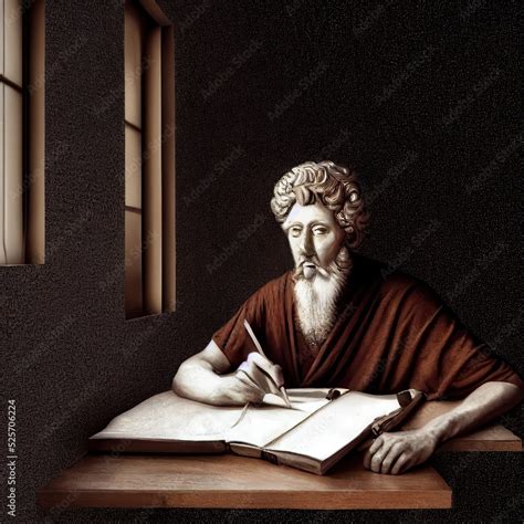 Marcus Aurelius Creating Meditations Roman Emperor And Stoic