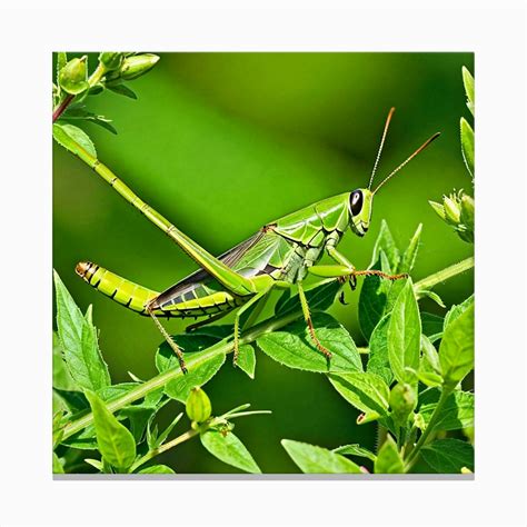 Grasshopper 35 Canvas Print By Pat4u Fy