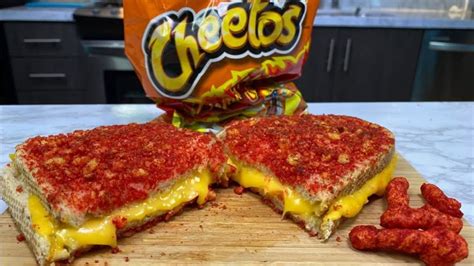 Flaming Hot Cheetos Grilled Cheese Sandwich Hot Cheeto Grilled Cheese