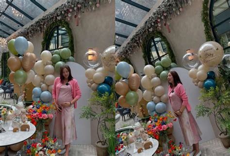 만삭 손담비83년 풍선꽃 장식 화려하네럭셔리 베이비 샤워 파티