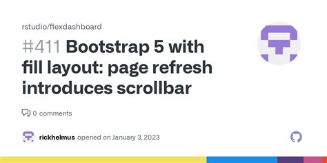 Bootstrap 5 With Fill Layout Page Refresh Introduces Scrollbar Issue