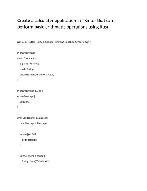 Comp6076 Calci 08 Rust Create A Calculator Application In Tkinter Comp6076 Calci 08 Rust Create A Calculator Application In Tkinter