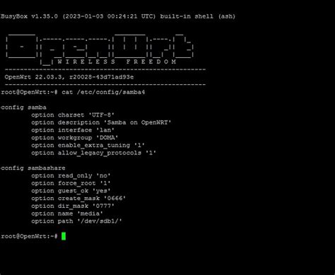 Problem With Samba Sharing Installing And Using Openwrt Openwrt Forum