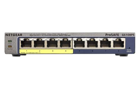 Netgear 8 Port Gigabit Ethernet Smart Managed Plus Poe Network Switch Hub Internet Splitter